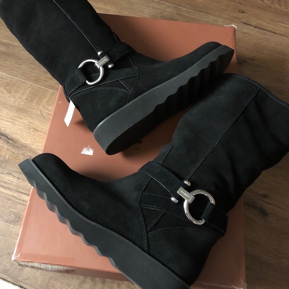 Coach | Shoes | Coachnwt Womens Black Suede Winter Boots | Poshmark